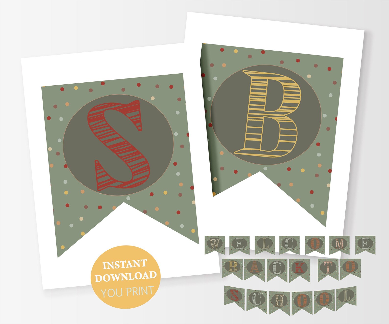 BANNER Welcome Back to School Printable, Back to School Flags, Instant ...