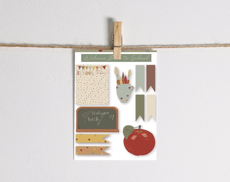Printable STICKERS Back to School Welcome to School Planner Journal ...