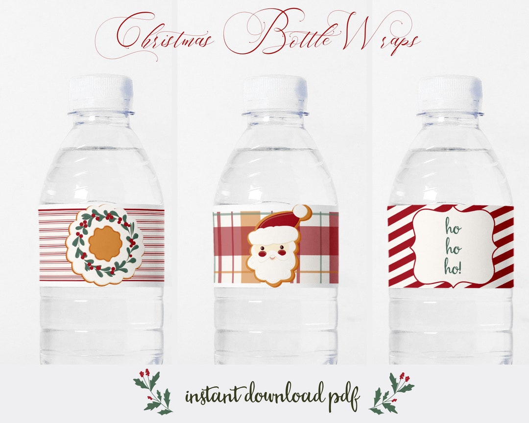Christmas Santa Water Bottle Labels DIY Printable Christmas Water ...
