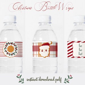 Christmas Santa Water Bottle Labels DIY Printable Christmas Water ...