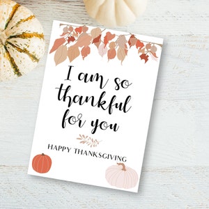 Printable Thanksgiving Card, Instant Download Card Thanksgiving ...