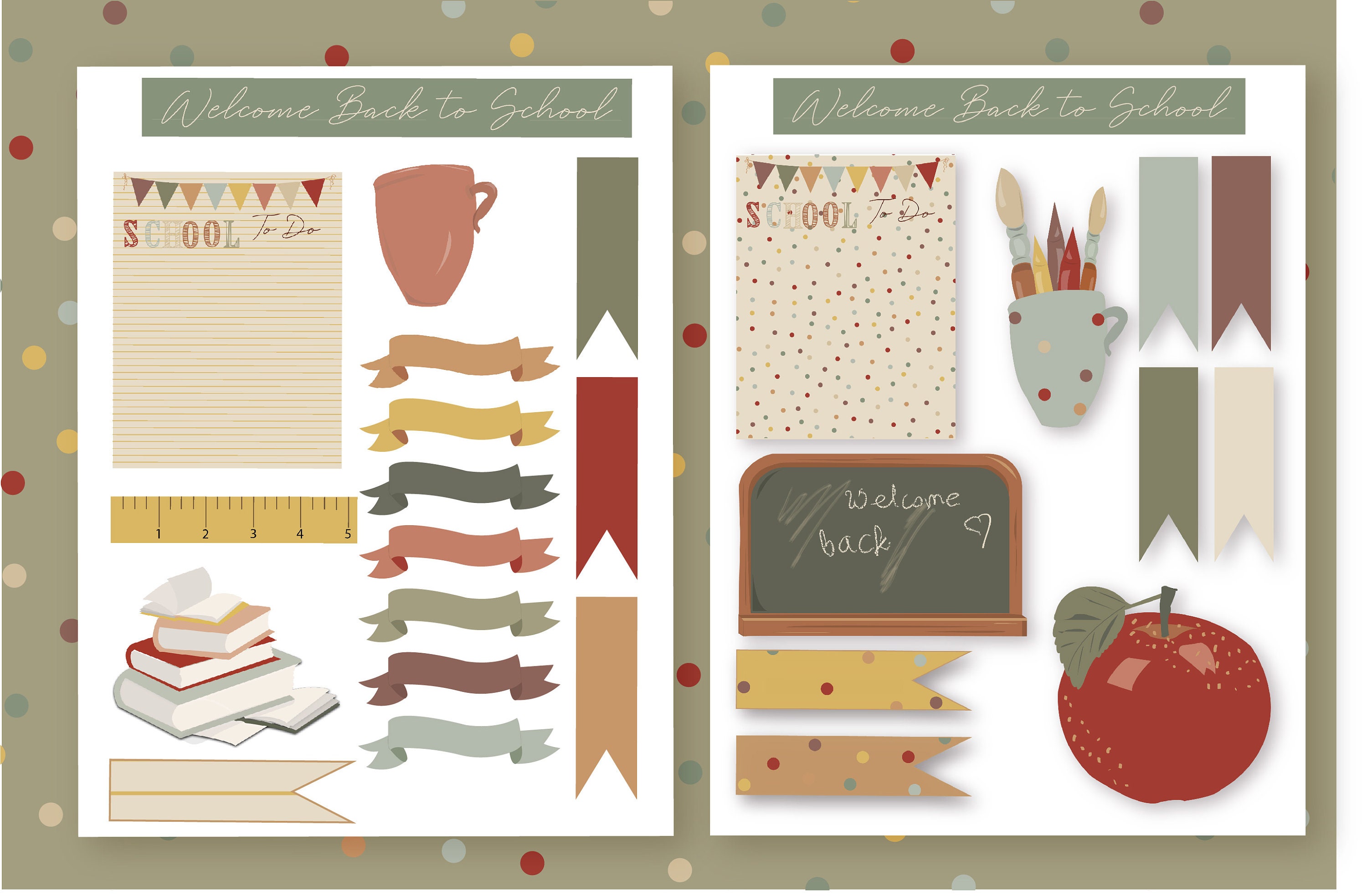 Printable STICKERS Back to School Welcome to School Planner Journal ...