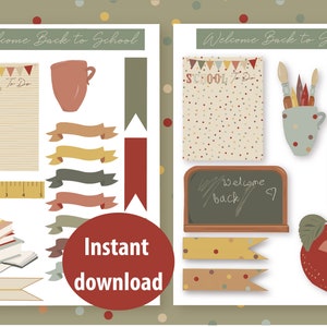 Printable STICKERS Back to School Welcome to School Planner | Etsy