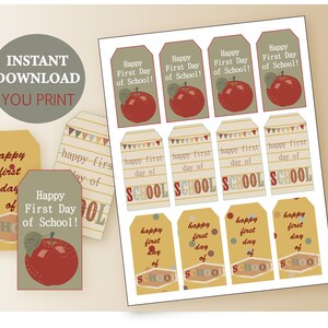 GIFT Tags Welcome Back to School Printable, Back School Gift Labels ...