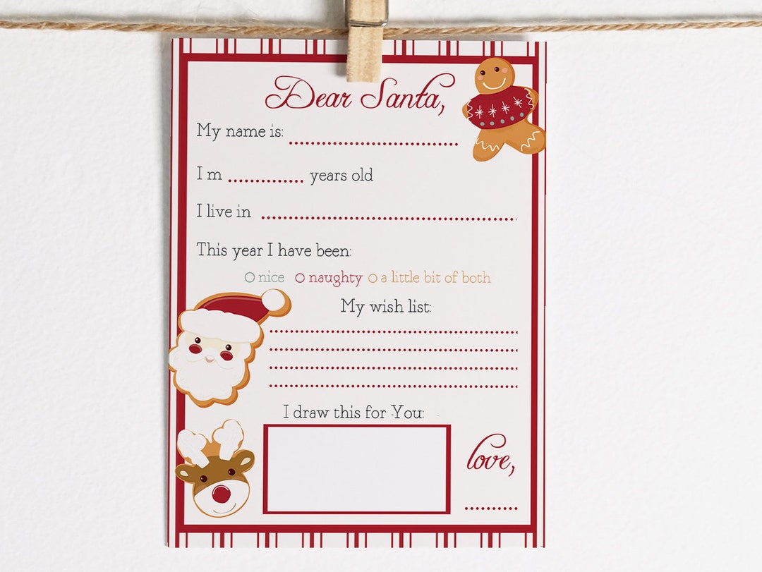 Letter to Santa, Father Christmas Letter, Christmas List, Santa Letter ...