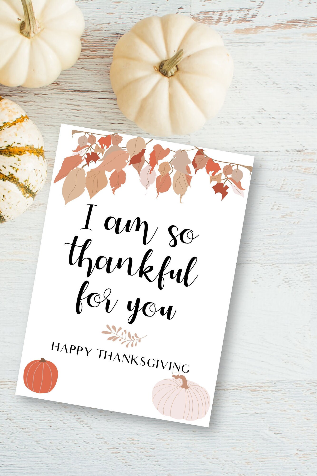 Printable Thanksgiving Card, Instant Download Card Thanksgiving ...