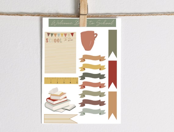 Printable STICKERS Back to School Welcome to School Planner | Etsy