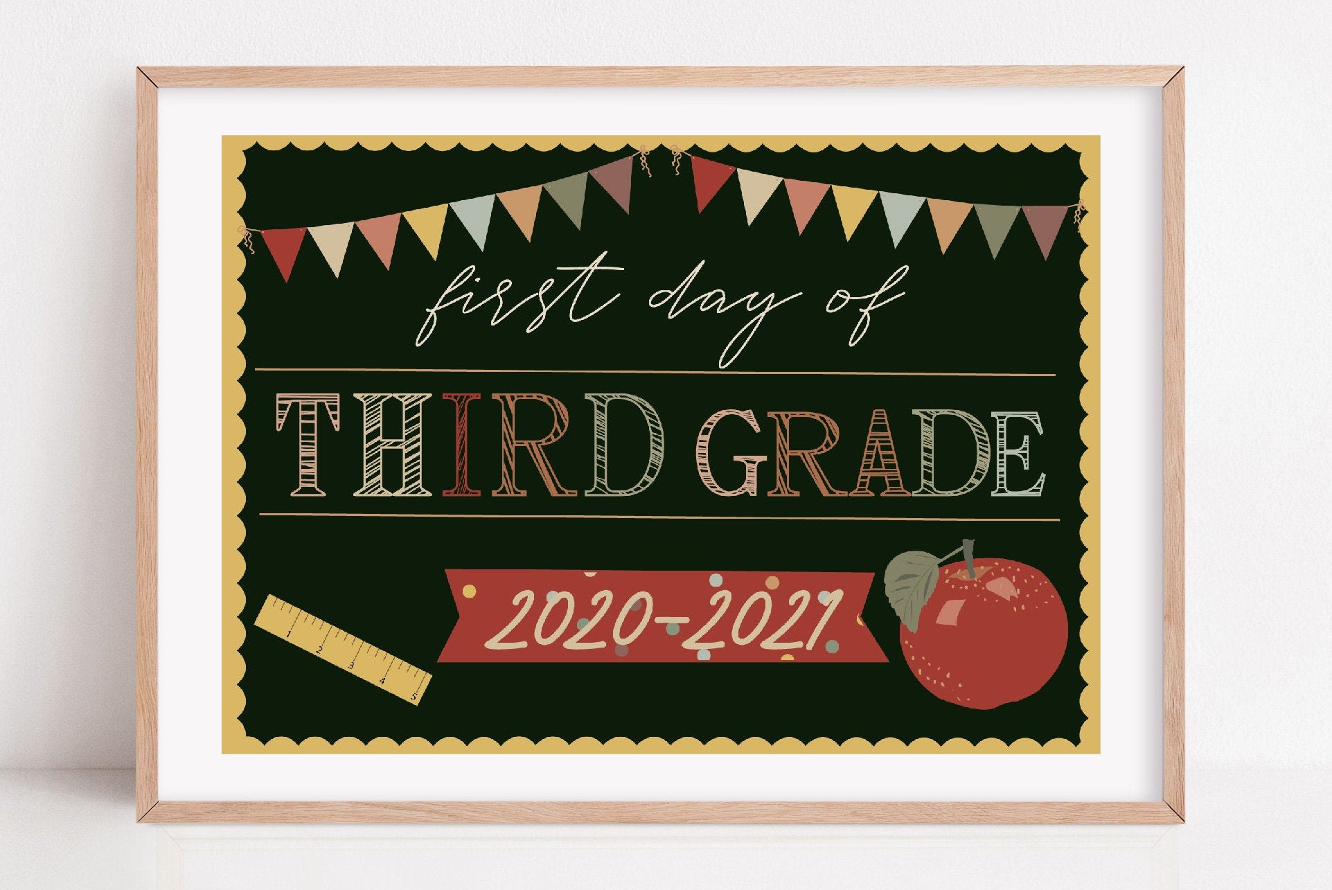 THIRD grade Welcome Back To School Printable SIGN Back to | Etsy