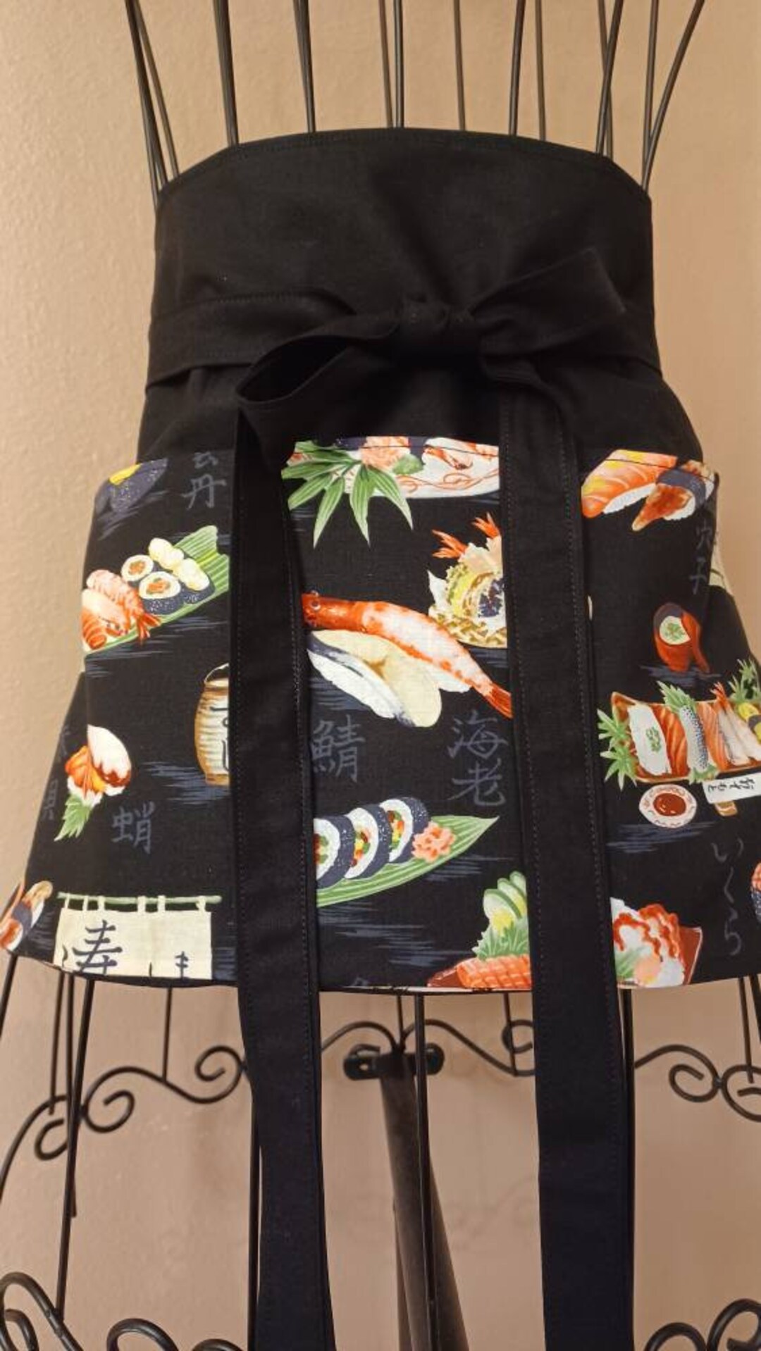 Sushi 3 Pocket Apron, Waitress Apron, Teacher Apron, Server Apron ...