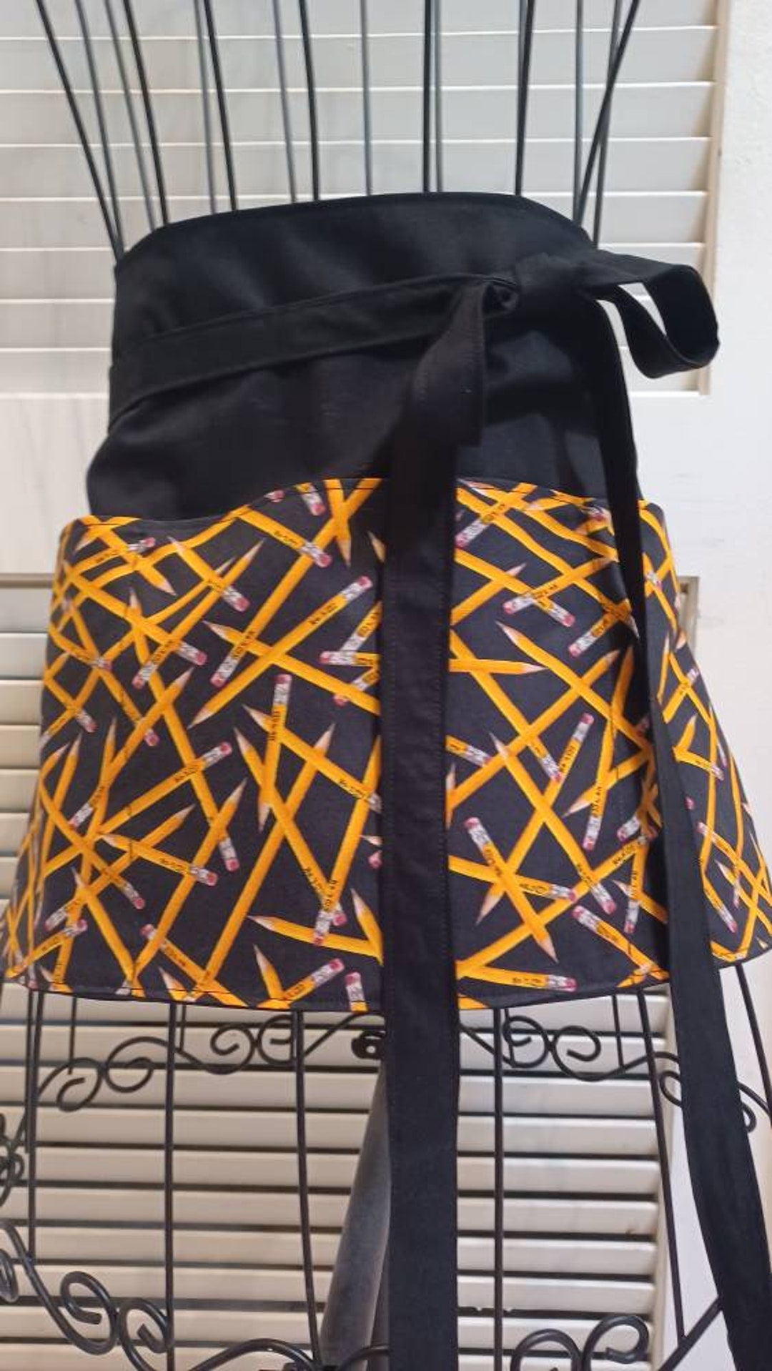 Pencils 3 Pocket Teacher Vendor Half Server Waitress Waist Apron - Etsy