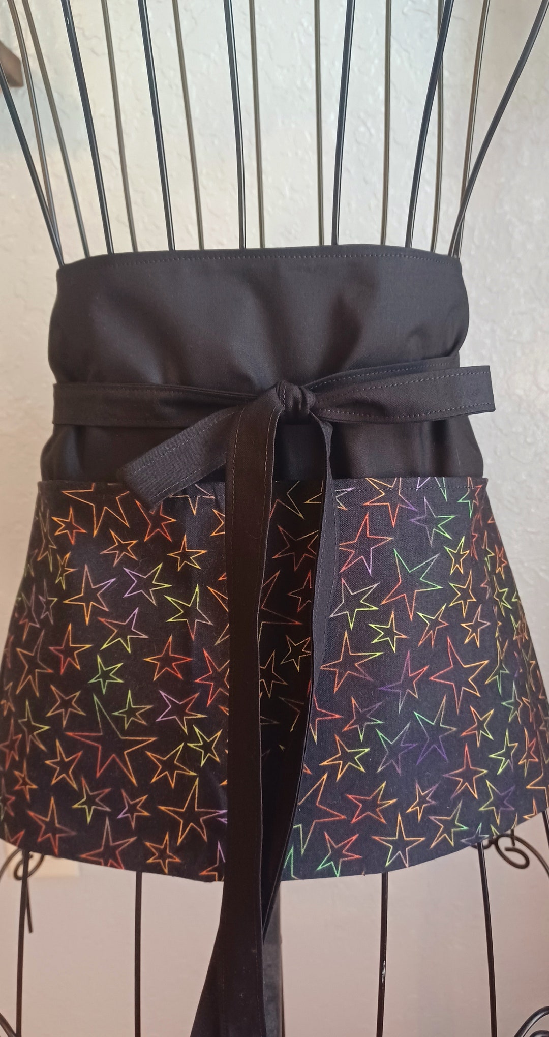Rainbow Stars 3 Pocket Apron, Waitress Apron, Teacher Apron, Vendor ...