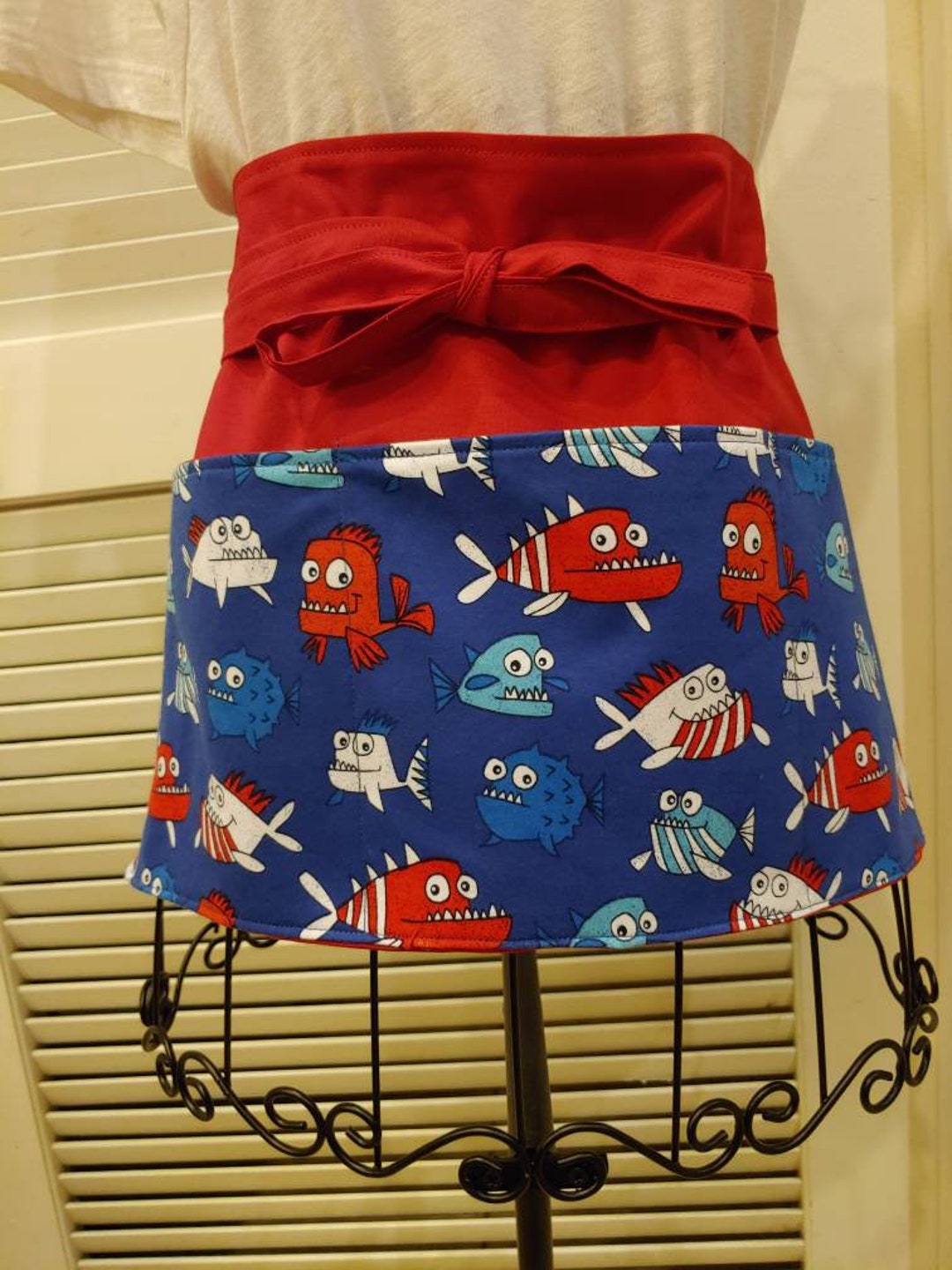 Cartoon Fish Waitress/server/vendor/half/teacher/waist/waiter/3 Pocket ...