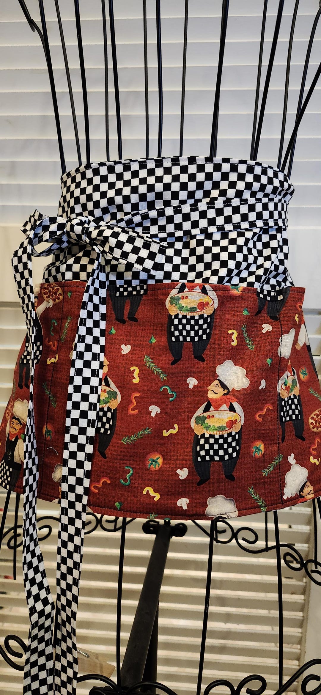 Italian Chef 3 Pocket Apron, Server Apron, Waitress Apron, Pizza Apron ...