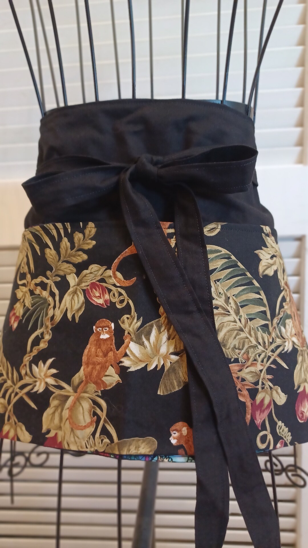 Monkey 3 Pocket Apron, Waitress Apron, Teacher Apron, Vendor Apron ...