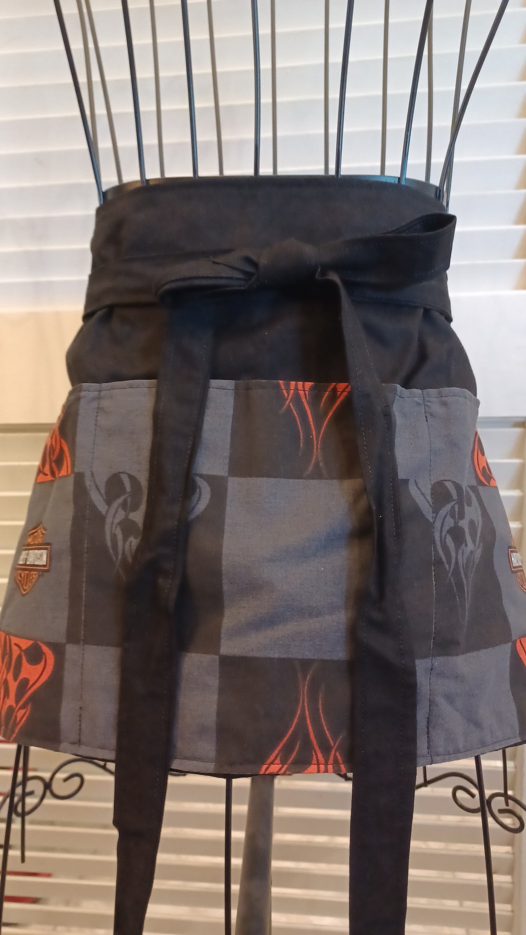 Motorcycle 3 Pocket Apron, Server Apron, Waitress Apron, Teacher Apron ...