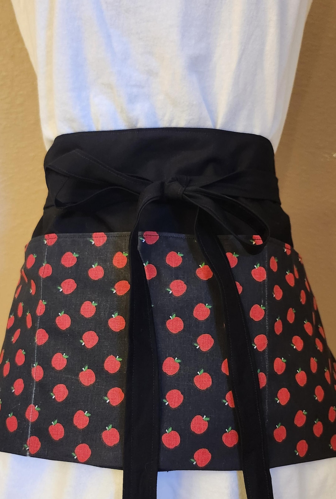 Apples 3 Pocket Apron, Teacher Apron, Vendor Apron, Waist Apron, Server ...
