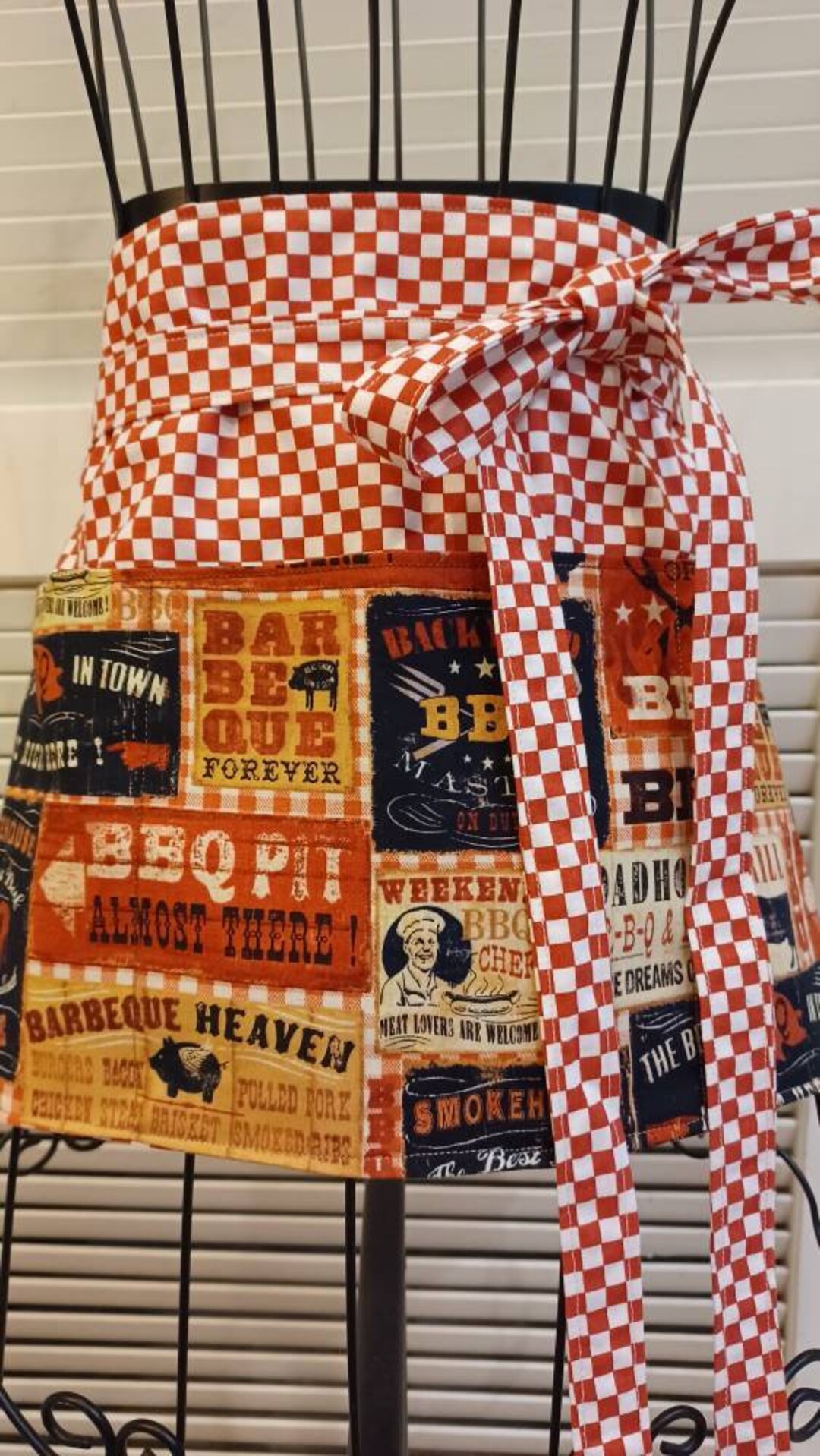 Best BBQ Place Waitress/waiter/vender/server/half/3 Pocket Apron - Etsy