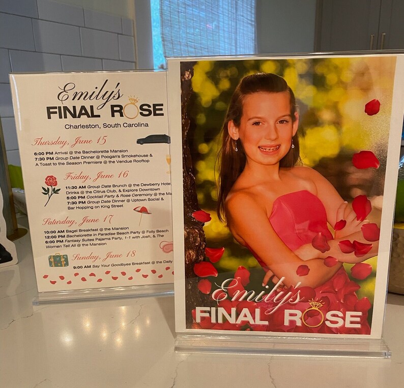 Editable Bachelorette Party Itinerary "_________'s Final Rose" - Etsy