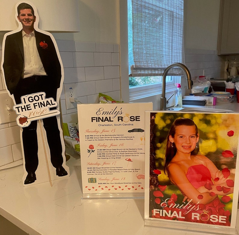 EDITABLE the Bachelorette Poster "_____________'s Final Rose" - Etsy