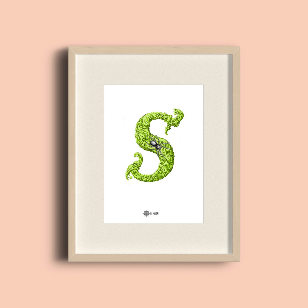 Instant Download Print Nursery Alphabet Artwork, Letter S Wall Art ...