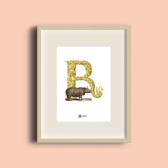 Instant Download Print Nursery alphabet artwork Letter R Wall | Etsy España