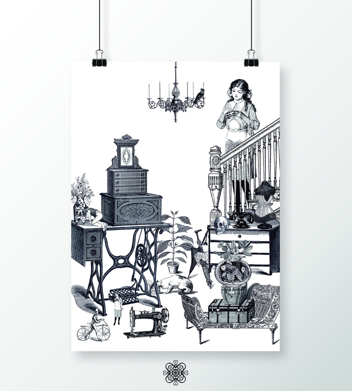 Modern Vintage Housework Poster Instant Download Antique - Etsy