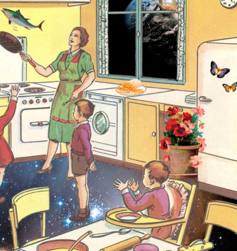 Poster the Dinner is Ready 50x70 Cm, Instant Download, Retro Art, Space ...