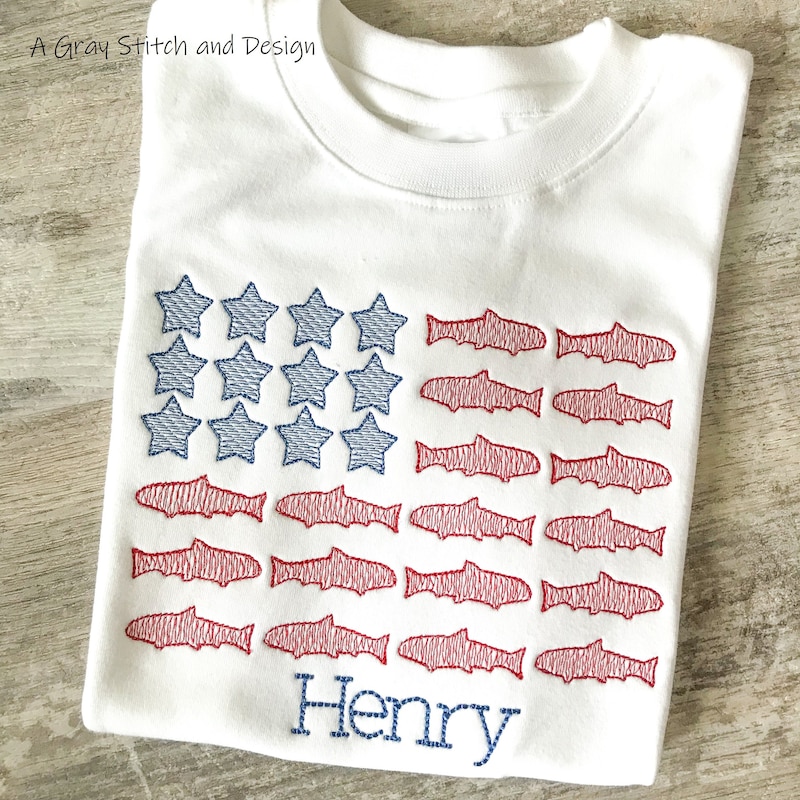 Flag Stamp Embroidery - Etsy