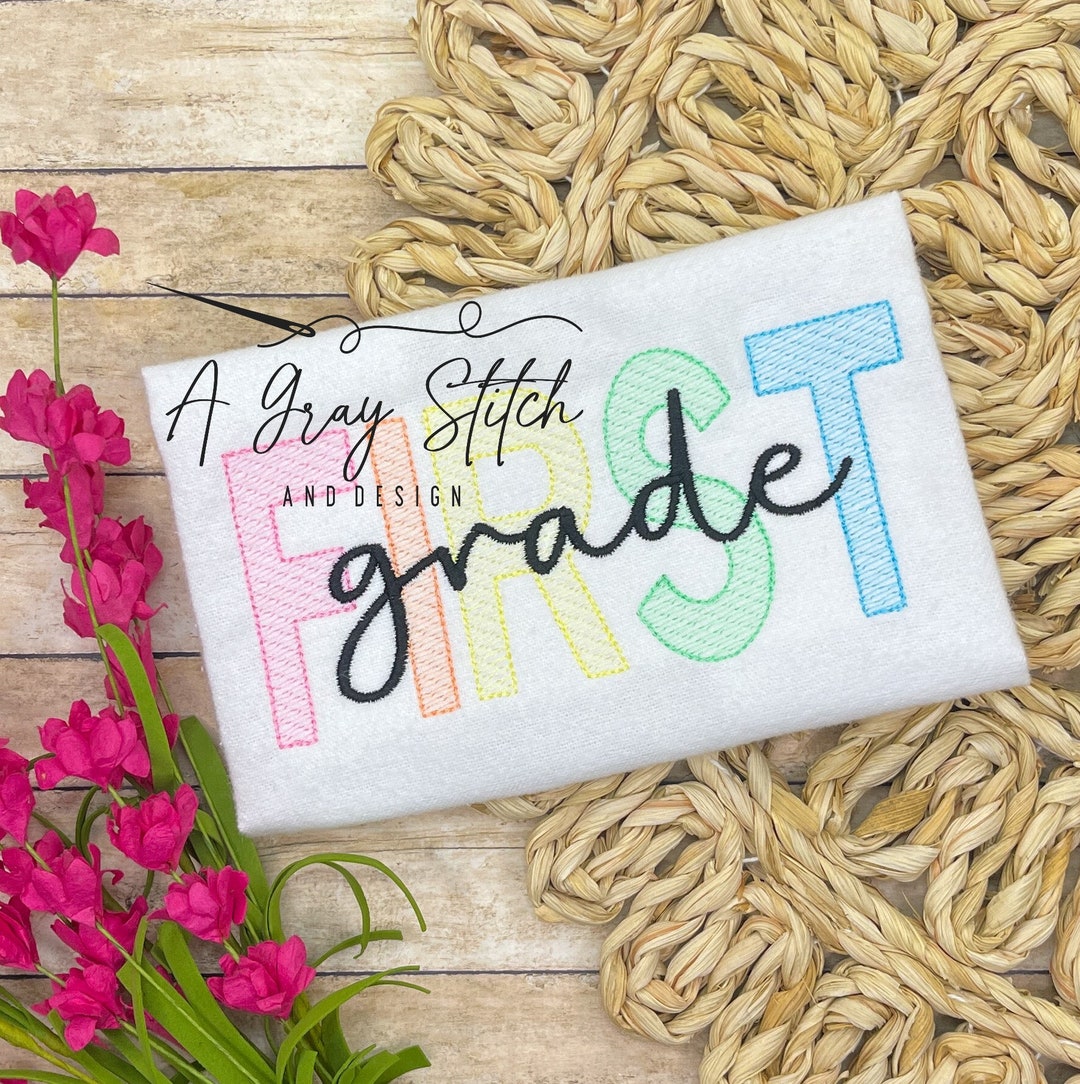 Sketch Fill First Grade Machine Embroidery Design - Etsy