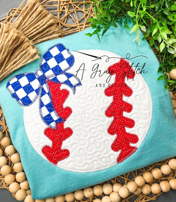 Baseball Applique Machine Embroidery Design Baseball Embroidery