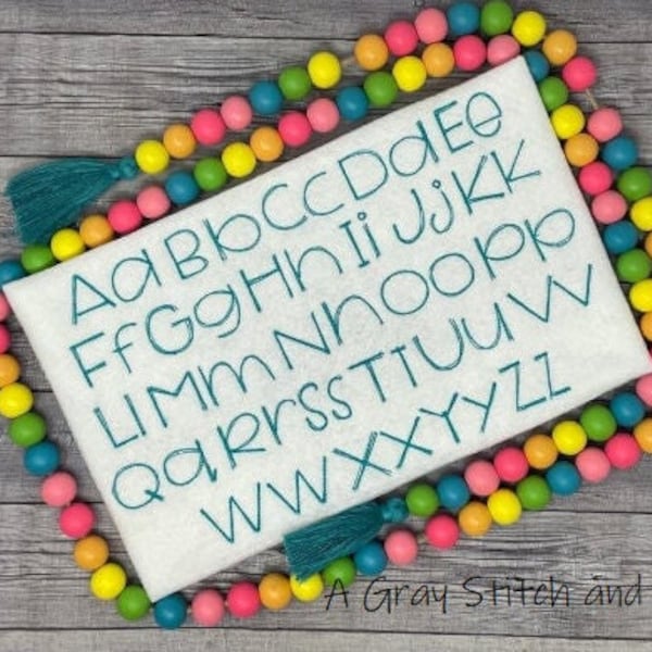 Bean Stitch Embroidery Font - Etsy UK