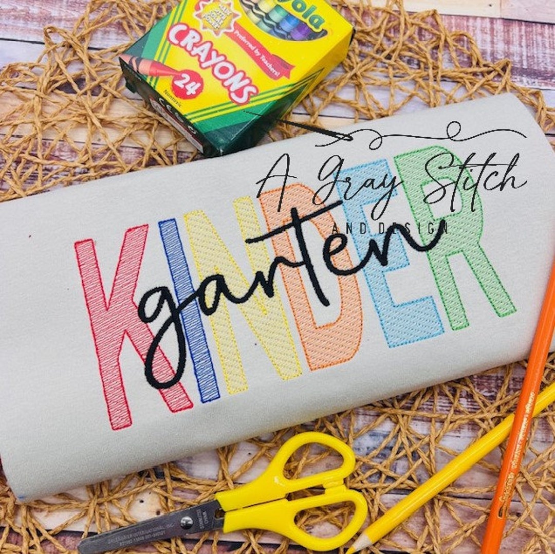Sketch Fill Kindergarten Machine Embroidery Design - Etsy