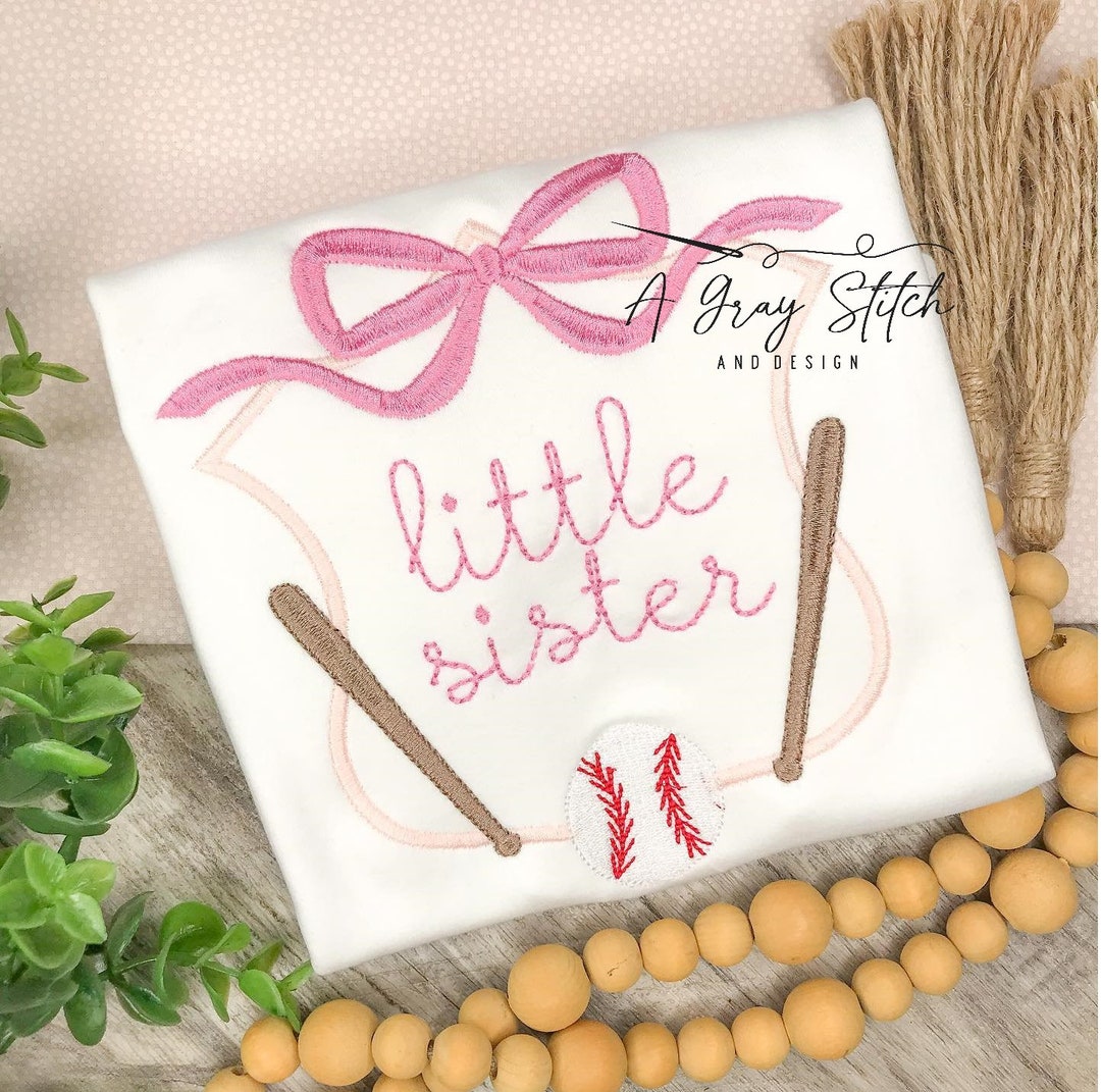 Satin Stitch Baseball Crest With Baseball Bats Machine Embroidery ...