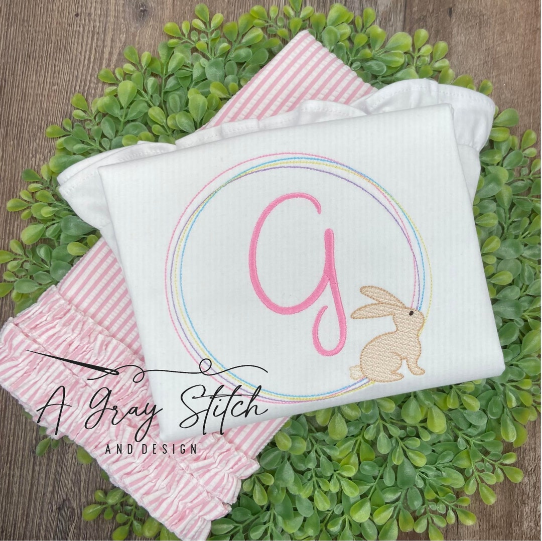 Quick Stitch Sketchy Frame Easter Bunny Sketch Fill Machine Embroidery ...