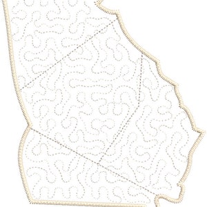 Quilted Patchwork State of Georgia Machine Embroidery Applique Design ...