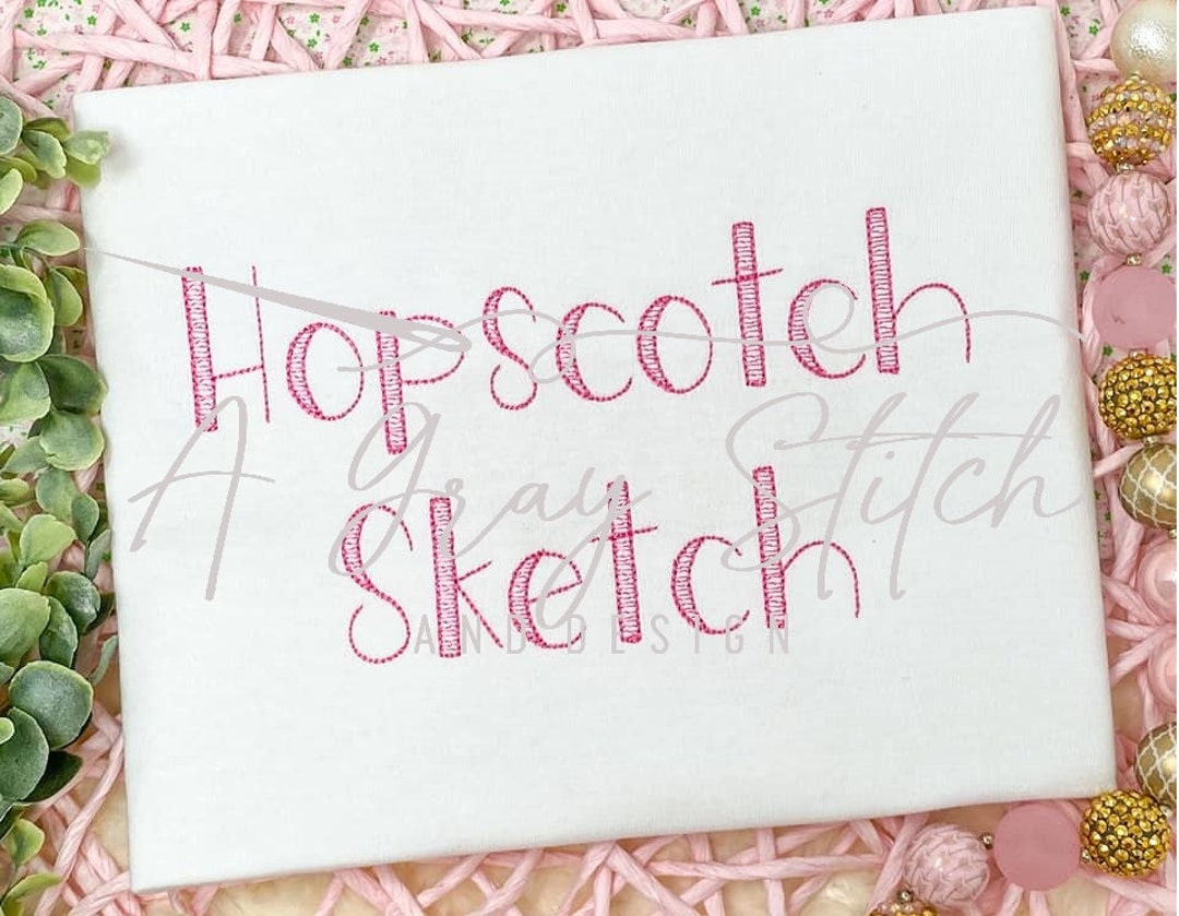 Hopscotch Sketch Machine Embroidery Quick Stitch Font Alphabet BX ...