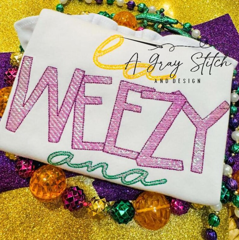 La Weezy Ana Sketch Machine Embroidery Design - Etsy