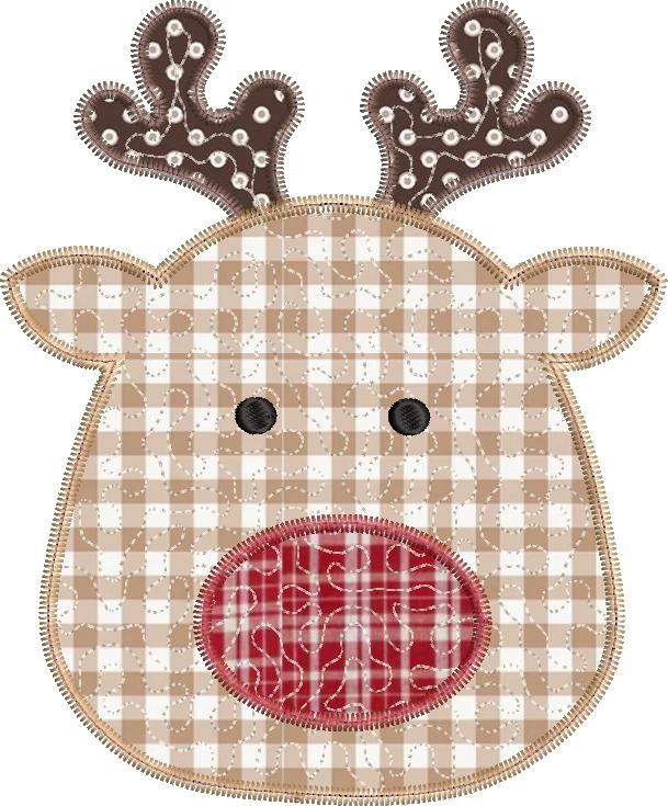 Quilted Reindeer Boy Applique Machine Embroidery Design - Etsy