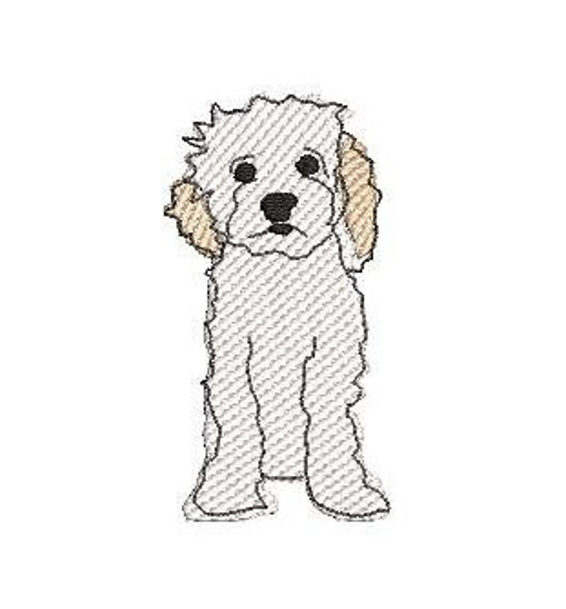 Cavapoo Sketch Embroider Design, Doodle Dog Embroidery Design - Etsy