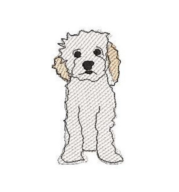 Cavapoo Sketch Embroider Design Doodle Dog Embroidery Design | Etsy