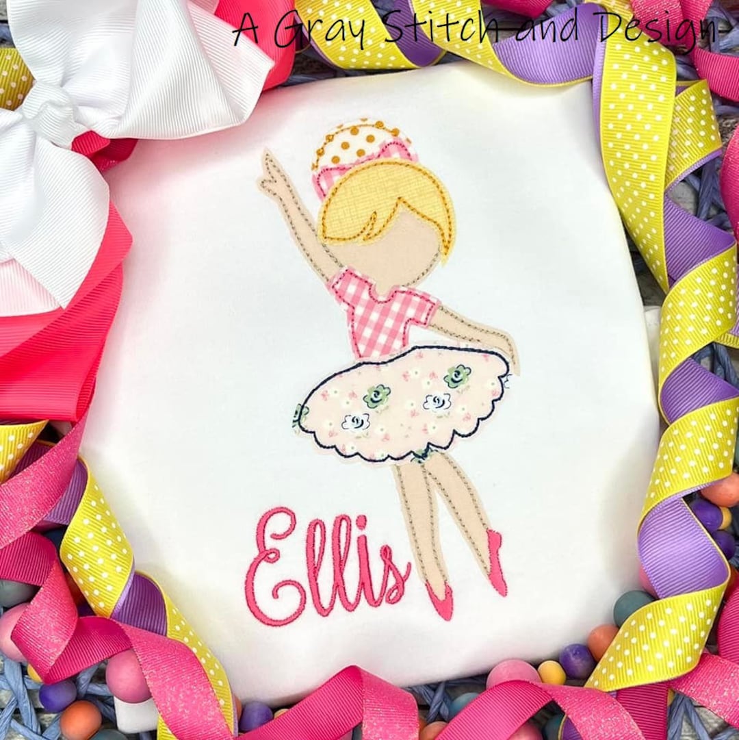 Quick Stitch Ballerina Applique Design Ballet Girl Dancer - Etsy