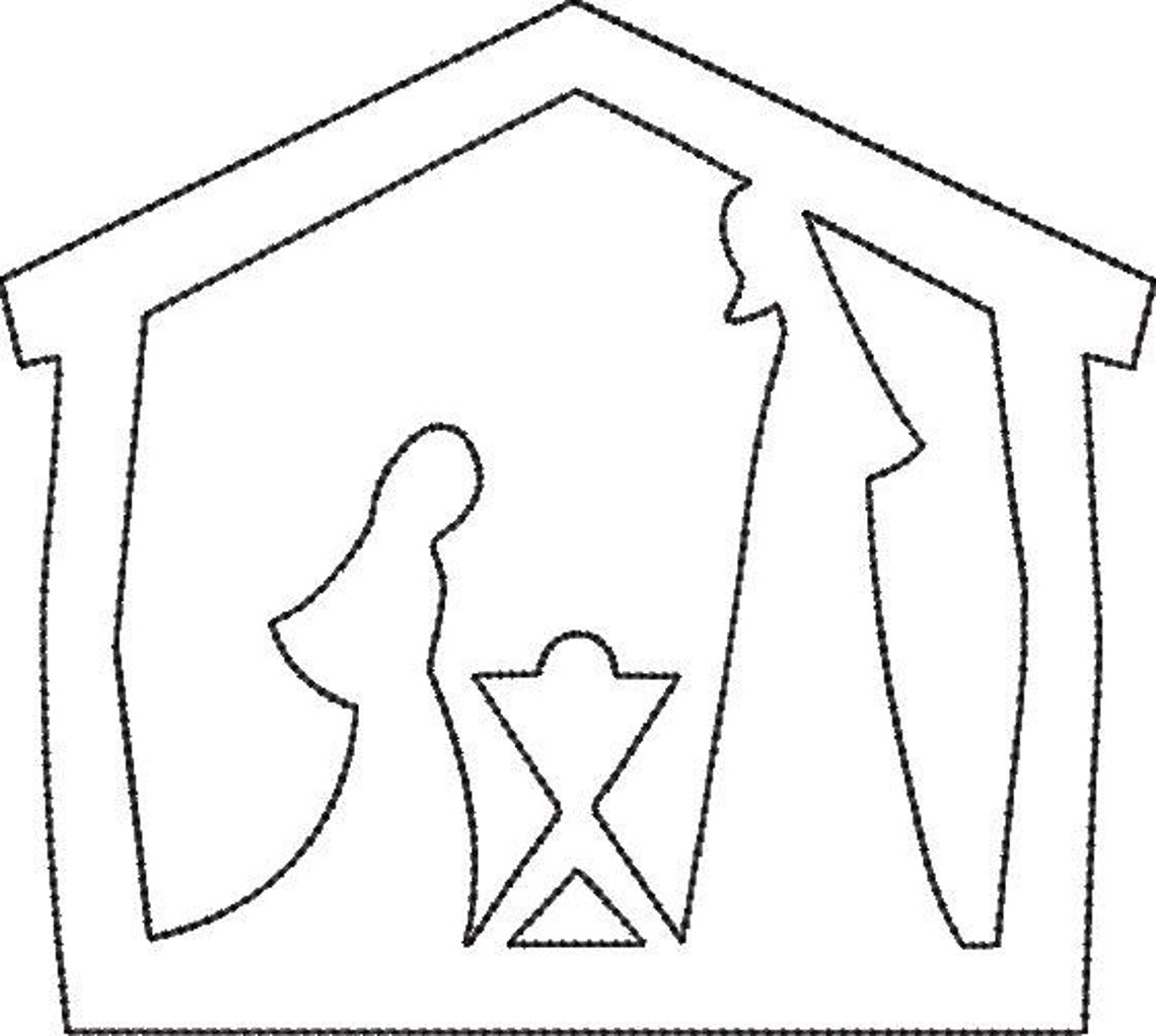 Simple Nativity Applique Machine Embroidery Quick Stitch - Etsy