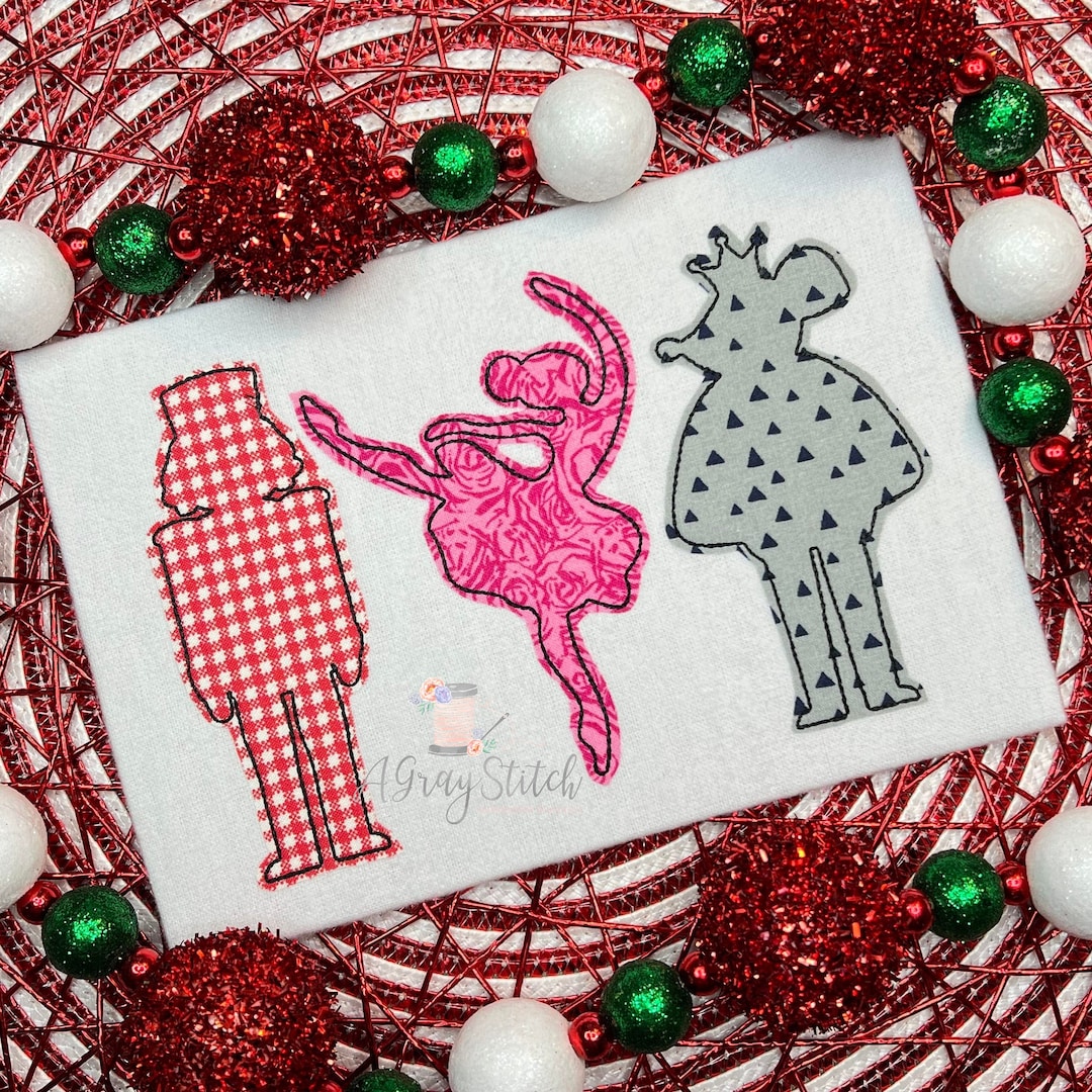 Nutcracker Trio Simple Applique Machine Embroidery Design - Etsy