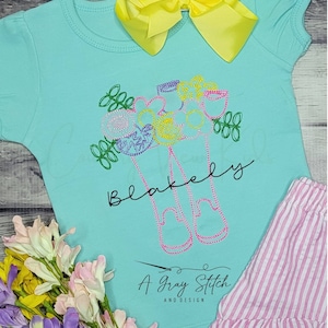 Scratchy Floral Wellies Quick Stitch Machine Embroidery Design - Etsy