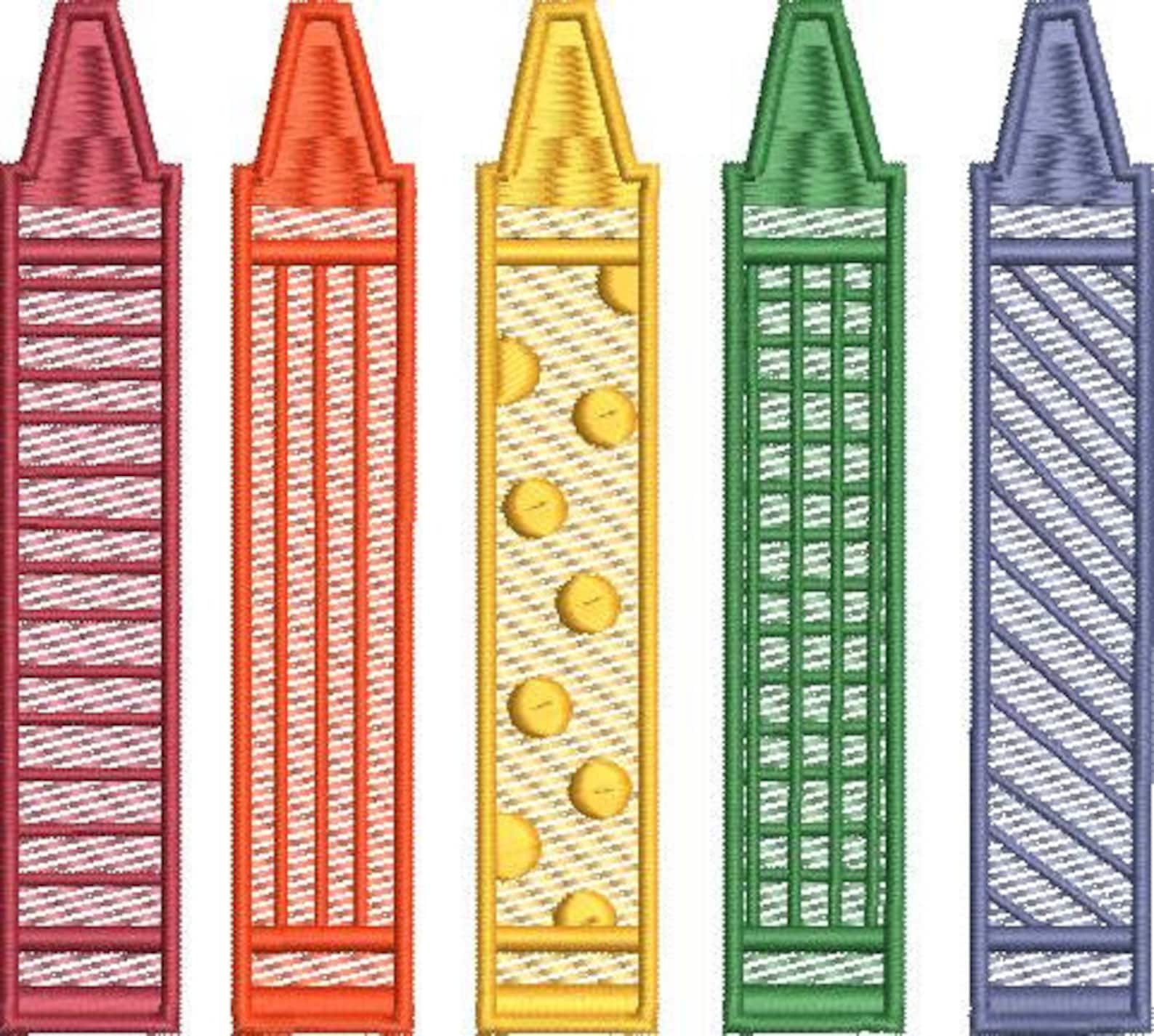 Sketch Fill Embroidery Design Crayons Quick Stitch - Etsy