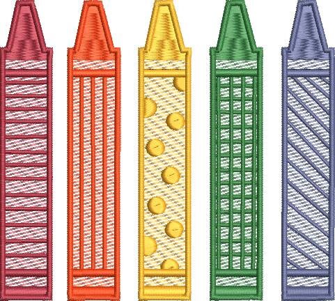 Sketch Fill Embroidery Design Crayons Quick Stitch - Etsy