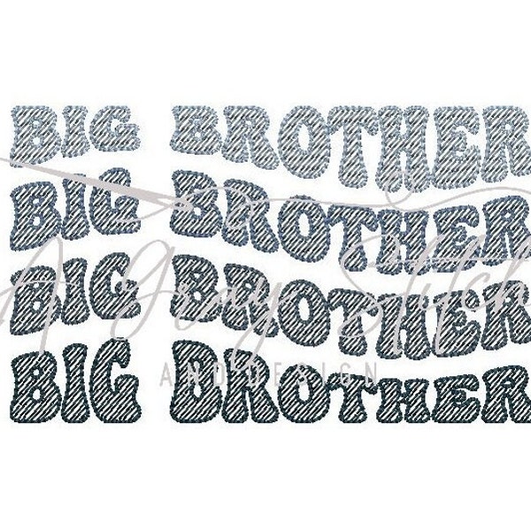 Little Brother Machine Embroidery Design - Etsy
