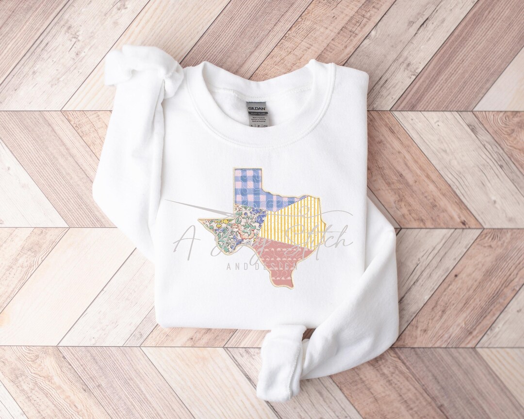 Quilted Patchwork State of Texas Machine Embroidery Applique Design - Etsy