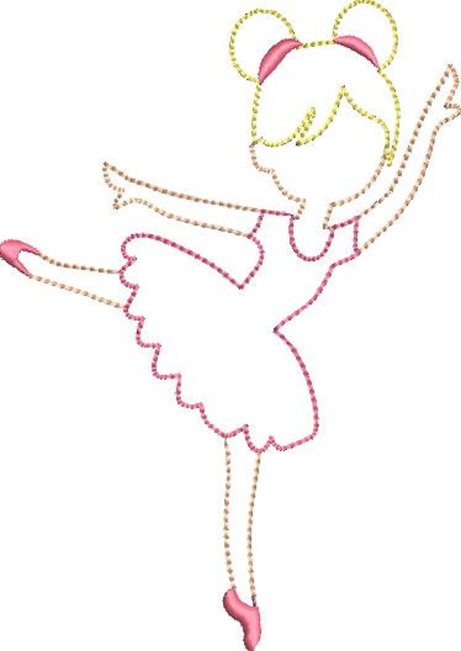 Ballerina Quick Stitch Applique Design Beautiful Ballet Girl - Etsy