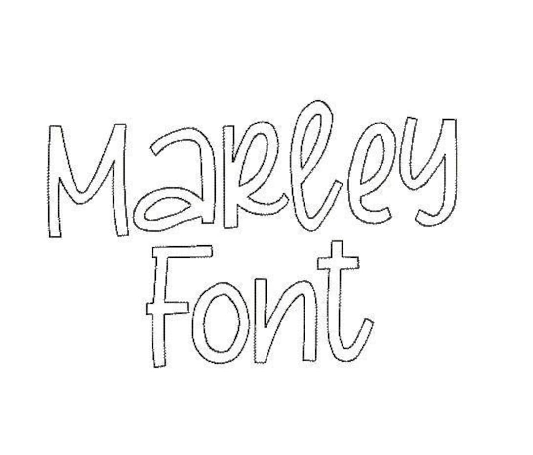 Marley Applique Font Quick Stitch Alphabet - Etsy